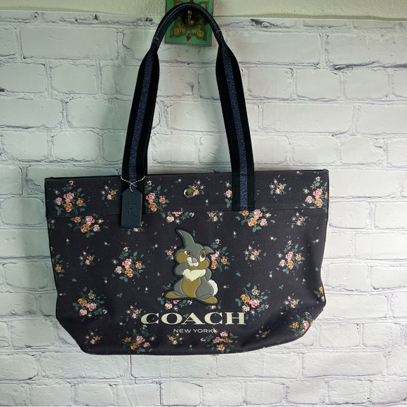 Coach | Bags | Disney Coach Thumper Rose Bouquet Tote Bag Nwt | Poshmark